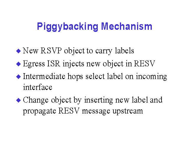 Piggybacking Mechanism