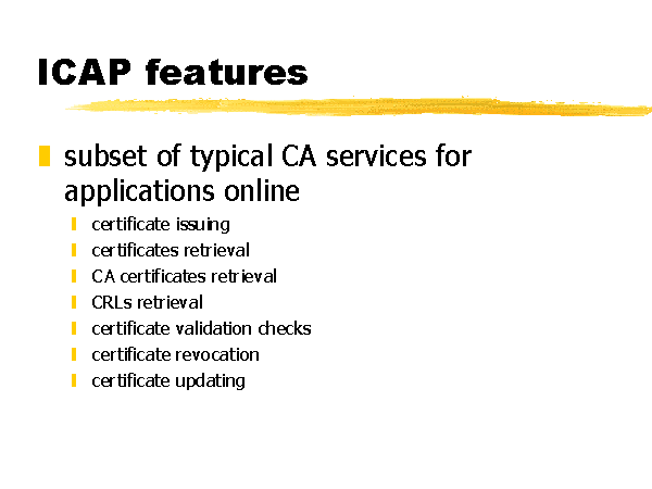ICAP features