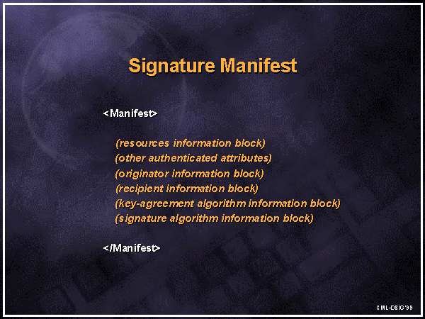 Signature Manifest